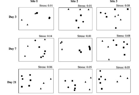 non metric multi dimensional scaling nmds for differences in