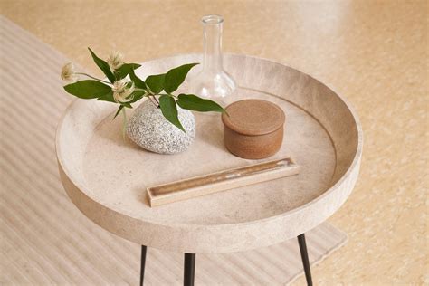 bowl table by ayush kasliwal for mater dezeen showroom