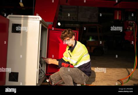 Robotic Technician Control Automation Works Within Accepted Limits By Testing Operating Voltages