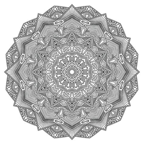 Mandala Floral Très Complexe Coloriages De Mandalas à Imprimer Pour