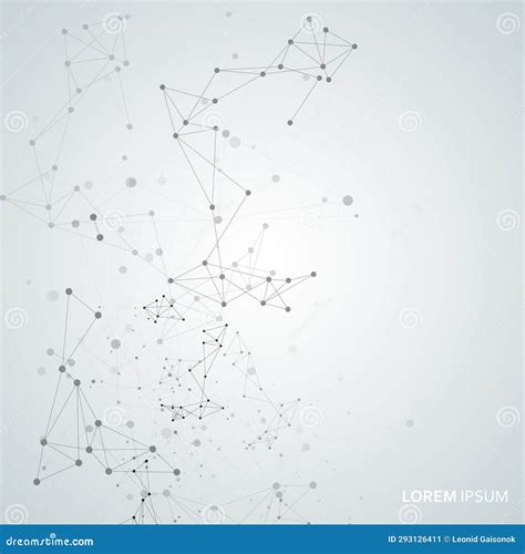 Abstract Dots And Lines Chemistry Molecular Triangle Connection Science And Technology