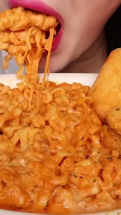 Asmr Cheesy Carbo Fire Noodle Chicken Cheese Ball Eating Sounds No