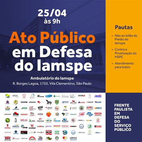 Ccm Convoca Ato Em Defesa Do Iamspe Fespesp