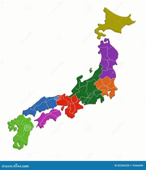 Japan Map Stock Illustration Illustration Of Pacific 82266226