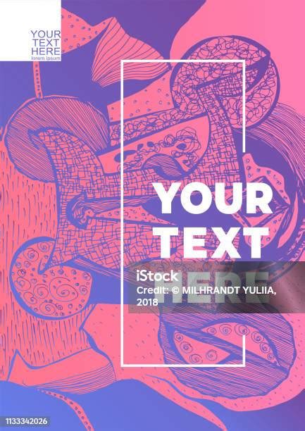 手描きのグラフィックの背景を持つカバーテンプレート いたずら書きのベクターアート素材や画像を多数ご用意 いたずら書き