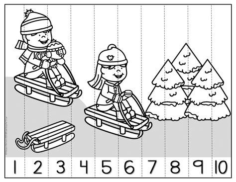 Winter Number Sequencing Puzzles 1 120 Made By Teachers