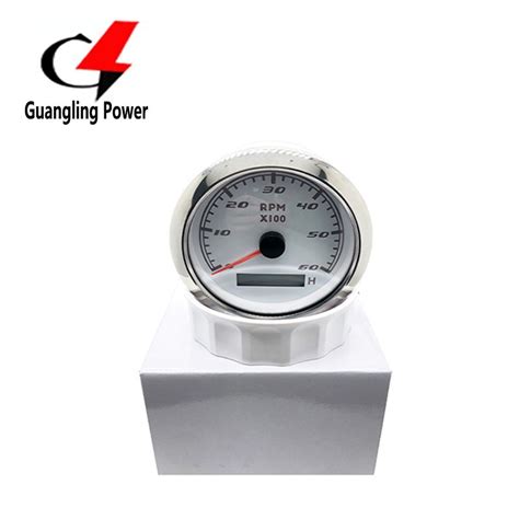 6k Rpm 85mm Marine Tachometer Gauge Hour Meter Boat Tachometer