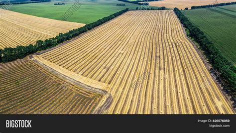Aerial View Harvested Image And Photo Free Trial Bigstock