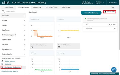 Import A Citrix Gateway Storefront™ 2203