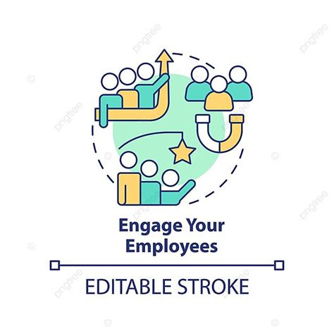Engage Employees Concept Icon Stroke Complex Retention Vector Stroke Complex Retention Png