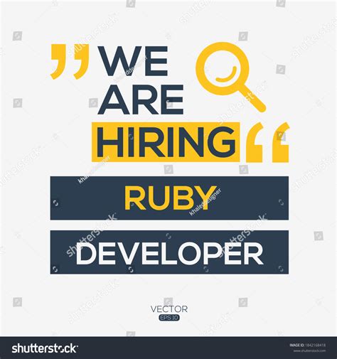 Hire Ruby Developer Photos And Images Shutterstock