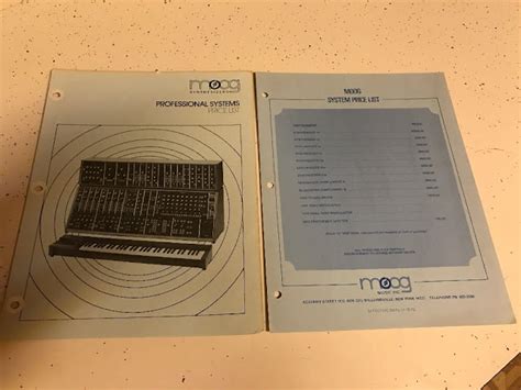 Matrixsynth 1972 Moog Modular Catalog Price List
