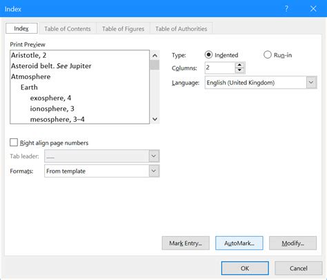 applying a word concordance file to create an index azurecurve