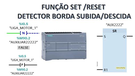 Função Set E Reset Detector De Borda De Subida E Descida Clp 1200