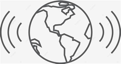 Outline Icon Wireless World Design Element Web Communication Vector Design Element Web