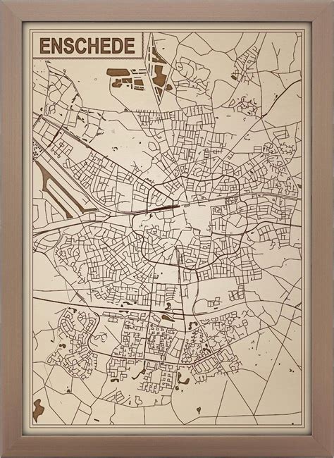 Houten Stadskaart Van Enschede