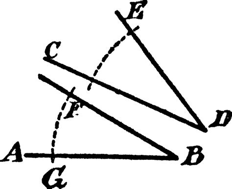 Construction Of An Equal Angle Vintage Illustration 13878645 Vector