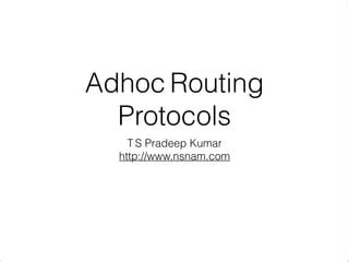 Adhoc Routing Protocols PDF
