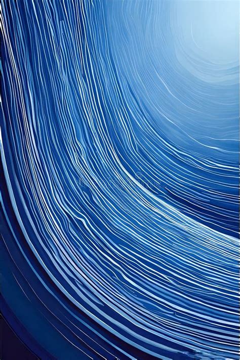 Abstract Digital Landscape With Flowing Blue Waves Stock Illustration Illustration Of