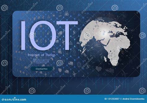 Internet Of Things Iot And Networking Concept For Connected Devices Stock Vector Illustration