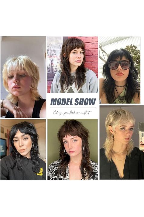 Matthia Shaggy Mullet Blonde Wigs With Bangs For Women Pixie Cut Wig