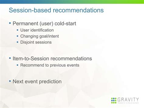 Parallel Recurrent Neural Network Architectures For Feature Rich Session Based Recommendations Ppt