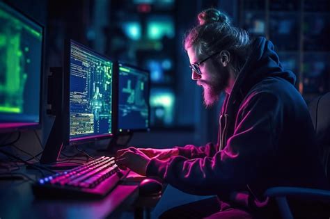 Premium Ai Image It Specialist Diligently Crafts Software Programs