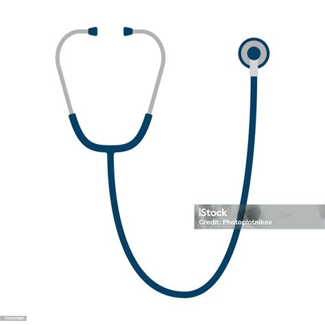 흰색 배경에 격리된 의료 청진기 의사 건강 관리 개념을 위한 도구 환자의 신체를 검사하는 간호사의 진단 장치 건강 관리 벡터 일러스트 레이 션 간호사에 대한 스톡 벡터 아트