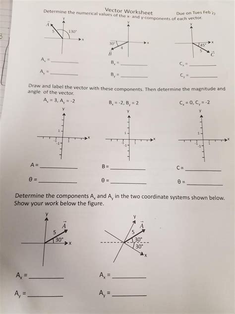 Components Of Vectors Worksheet