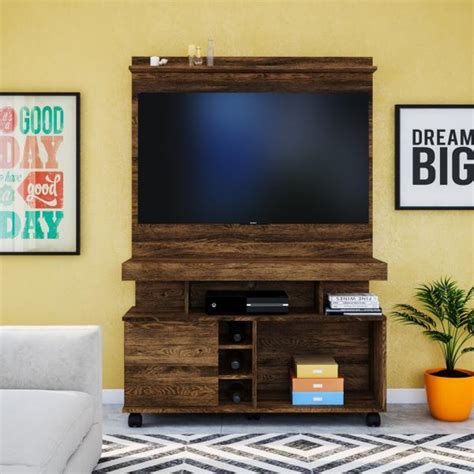 Estante Para Home Theater E Tv Até 42 Polegadas Delta Canela Colibri