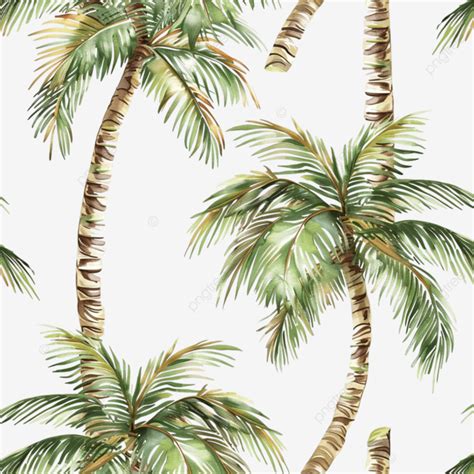 Two Palm Trees Pattern Seamless Pattern Seamless Repeat Png