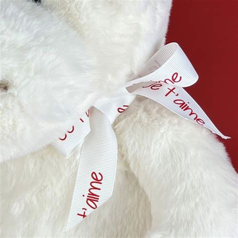 Peluche personnalisée je t aime Peluche hippopotame blanc Je t Aime