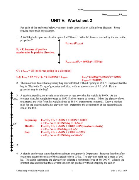 U Ws Answers Chemistry Name Date Pd Unit V Worksheet For