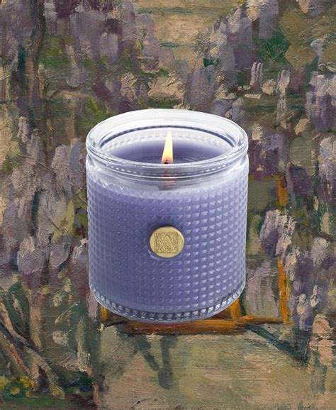 Aromatique Elegant Essentials Lavender Bouquet Textured Glass Candle 6