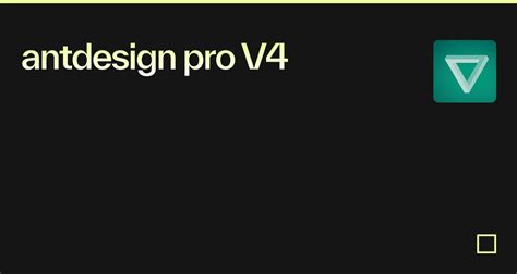 Antdesign Pro V4 Codesandbox