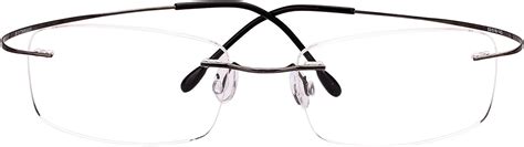 Agstum Flexible Optical Hingeless Gold Eyeglasses Titanium Rimless