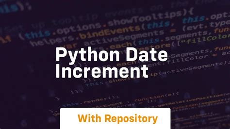 Python Date Increment Youtube