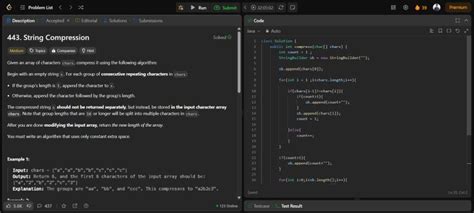 Day48 Day48 Leetcode Stringcompression Inplacealgorithm