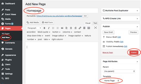 How To Create Sandbox Sites Website Support