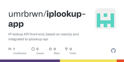 GitHub Umrbrwn Iplookup App IP Lookup API Front End Based On React Js And Integrated To