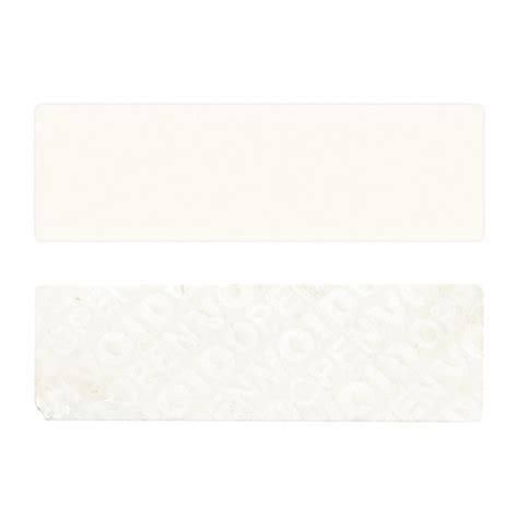 white non residual rectangular void sticker with high adhesion