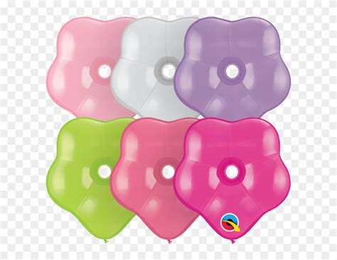 Download 16 Qualatex Geo Blossom Shaped Latex Balloons Flower Clipart