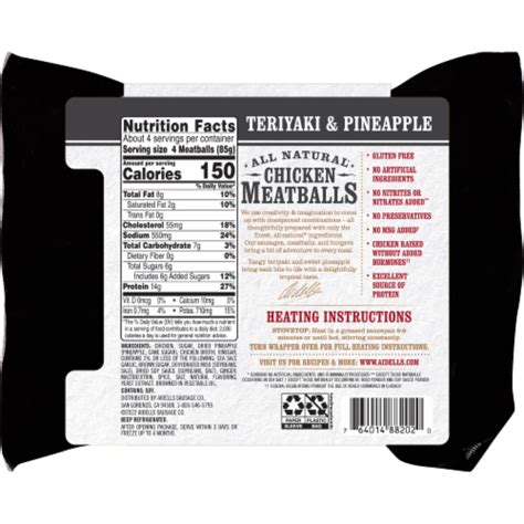 Aidells® Chicken Meatballs Teriyaki And Pineapple 12 Oz Qfc