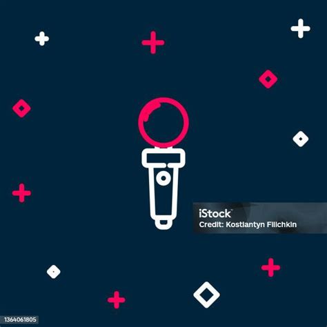 Line Joystick Untuk Ikon Mesin Arcade Terisolasi Pada Latar Belakang