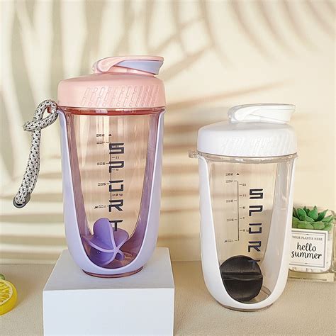 Boqi Factory แก้วน้ำ แบบพกพา เชคโปรตีน ชงเวย์ ผสมเวย์ 590ml Sportcup