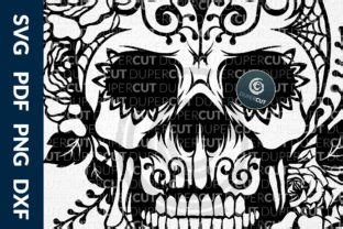 Floral Sugar Skull Graphic By DuperCut Creative Fabrica