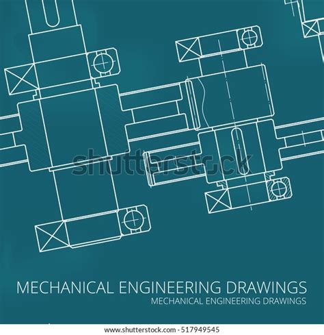 Mechanical Engineering Drawing Blueprints Mechanics Engineer Stock Vector Royalty Free
