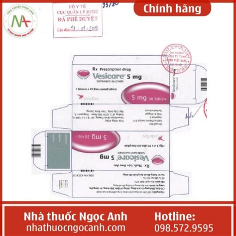 Thuốc Vesicare 5mg Là Thuốc Gì Chữa Bệnh Gì Giá Bao Nhiêu Mua ở đâu