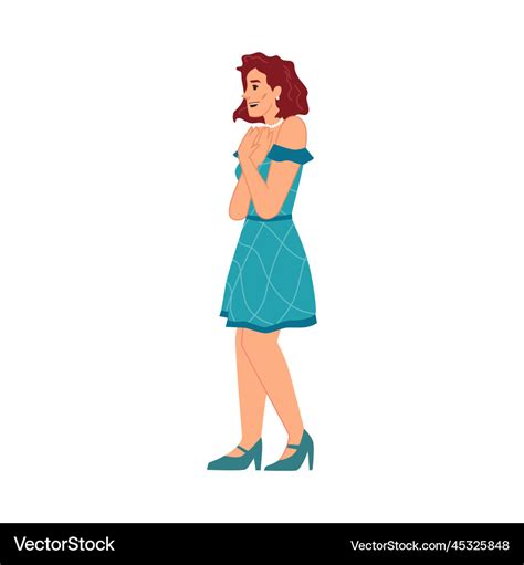 Female Character Expressing Surprise Royalty Free Vector