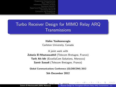 Ppt Turbo Receiver Design For Mimo Relay Arq Transmissions Halim Powerpoint Presentation